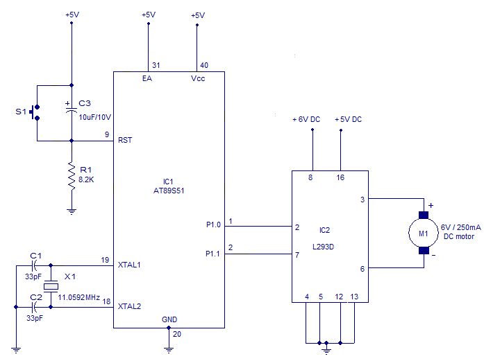 DC Motor interfacing with 8051 microcontroller - Blogging & Tech tipps DC Motor interfacing with 8051 microcontroller - Blogging & Tech tipps