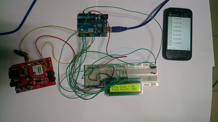 Documentation : GSM based SMS Alert Fire Alarm System using Arduino Documentation : GSM based SMS Alert Fire Alarm System using Arduino