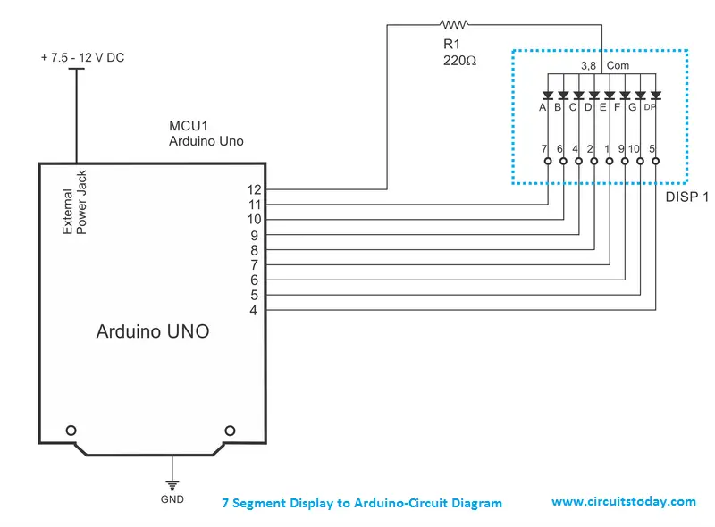 Interfacing Common Anode 7 Seven Segment Display With Arduino Uno And In Depth Guide Vrogue