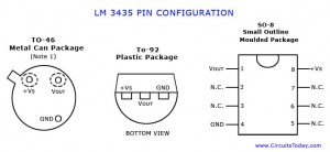 LED Thermometer-Temperature Measurement Circuit using LM 34 IC