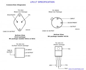 Adjustable/Variable Voltage Regulator Circuit using LM117 IC