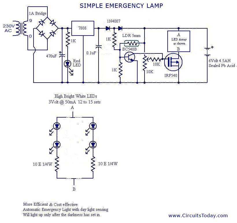 Led Flashlight Circuit Schematic