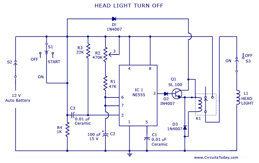 Automotive Headlight Circuit Diagram