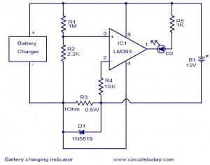 Battery charging indicator circuit - Electronic Circuits and Diagrams ...