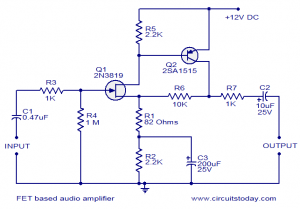 FET based audio preamplifier. - Electronic Circuits and Diagrams ...
