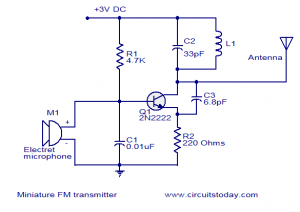Miniature FM transmitter - Electronic Circuits and Diagrams-Electronic ...