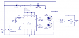 Simple 100W Inverter Circuit - Working and Circuit Diagram [UPDATED]