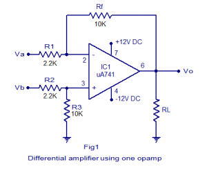 Differential Amplifier Circuit Tutorial using BJT and Opamp