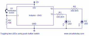 Simple LED based Projects using Arduino-with Circuit Diagram and Codes
