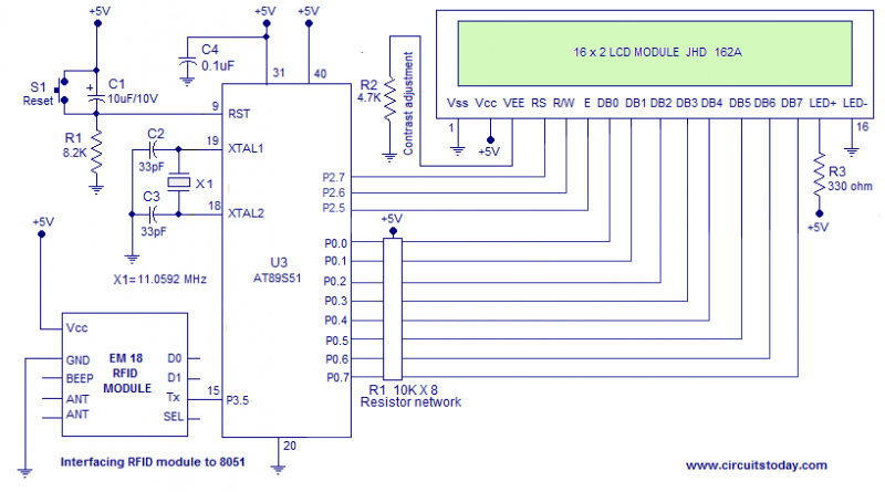 Interfacing RFID to 8051-How to Read RFID Cards using 8051