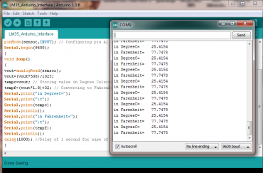 LM35 and Arduino - Temperature Display using LCD