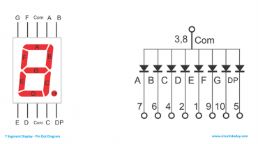 Interface 7 Segment Display to AVR Atmega32 using CD4511B - Electronic Circuits and Diagrams ...