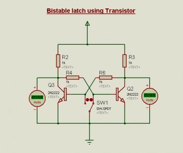 Transistor Circuits in Proteus - as Switch,Bistable,Astable,Inverter