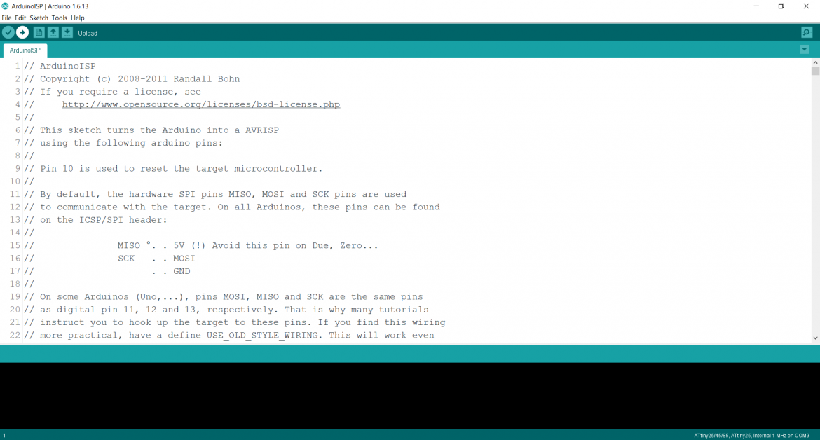 Program and upload bootloader in new ATmega328p IC. Program ATtiny25/45 ...