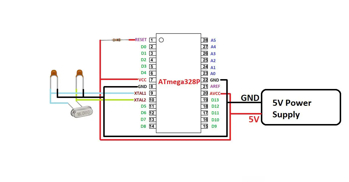 Program And Upload Bootloader In New Atmega328p Ic Program Attiny254585 Atmega8 With Arduino